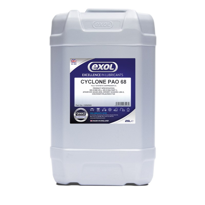 Cyclone PAO 68 from Exol - The Lubrication Store